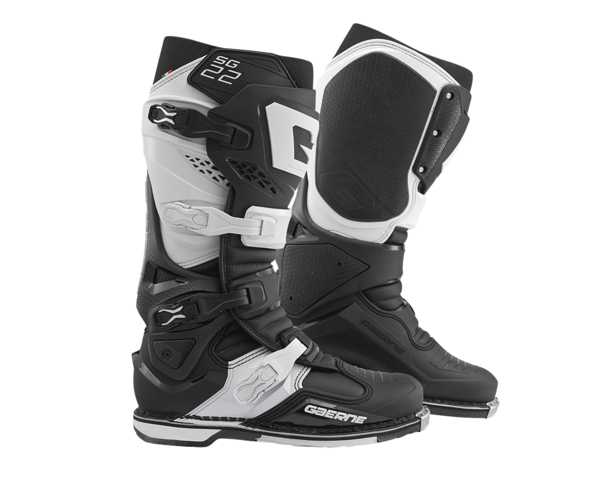 GAERNE SG-22 BLACK/WHITE BOOTS – Moto House