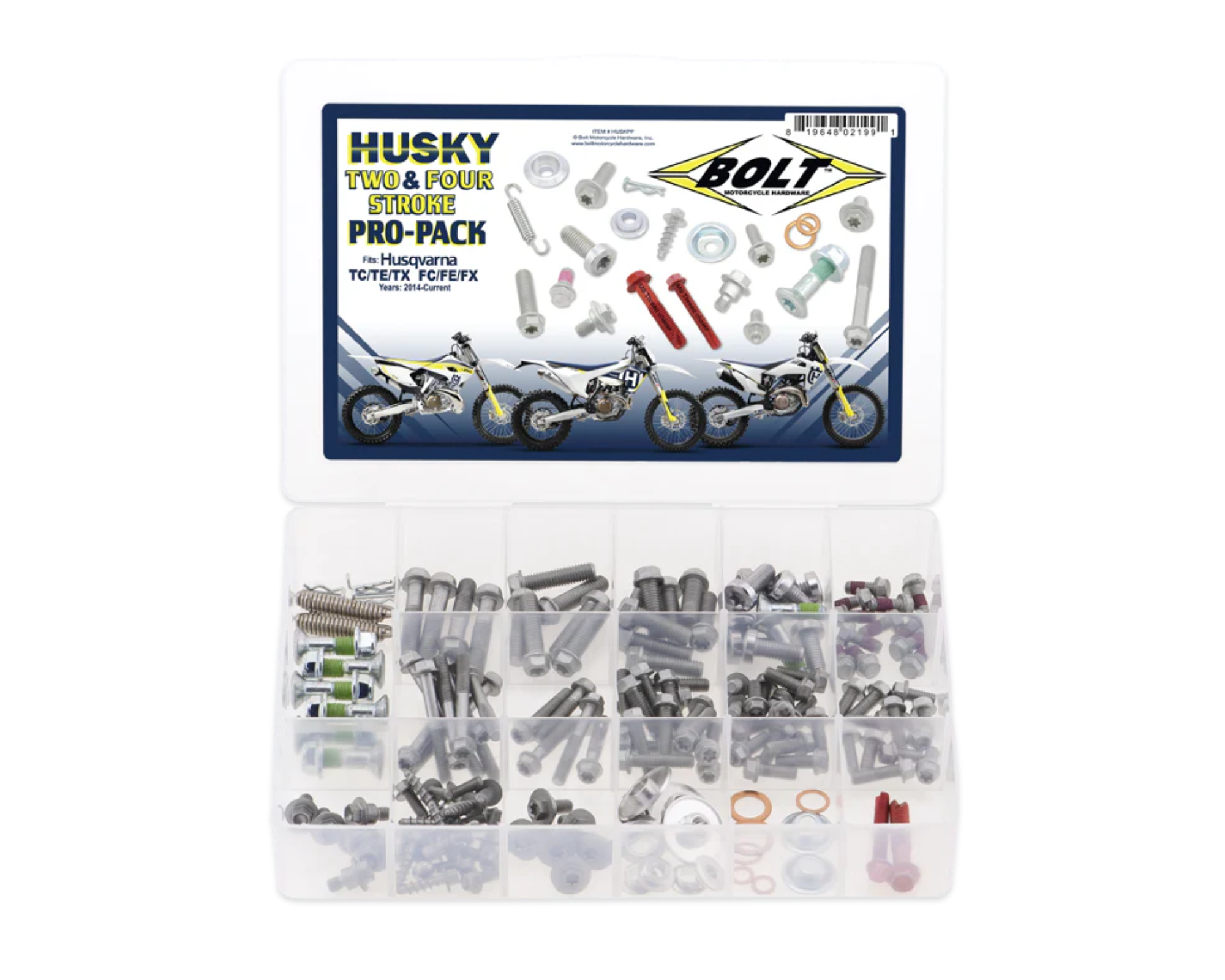 BOLT HARDWARE HUSQVARNA 2T/4T 14-25 PRO PACK HARDWARE KIT – Moto House