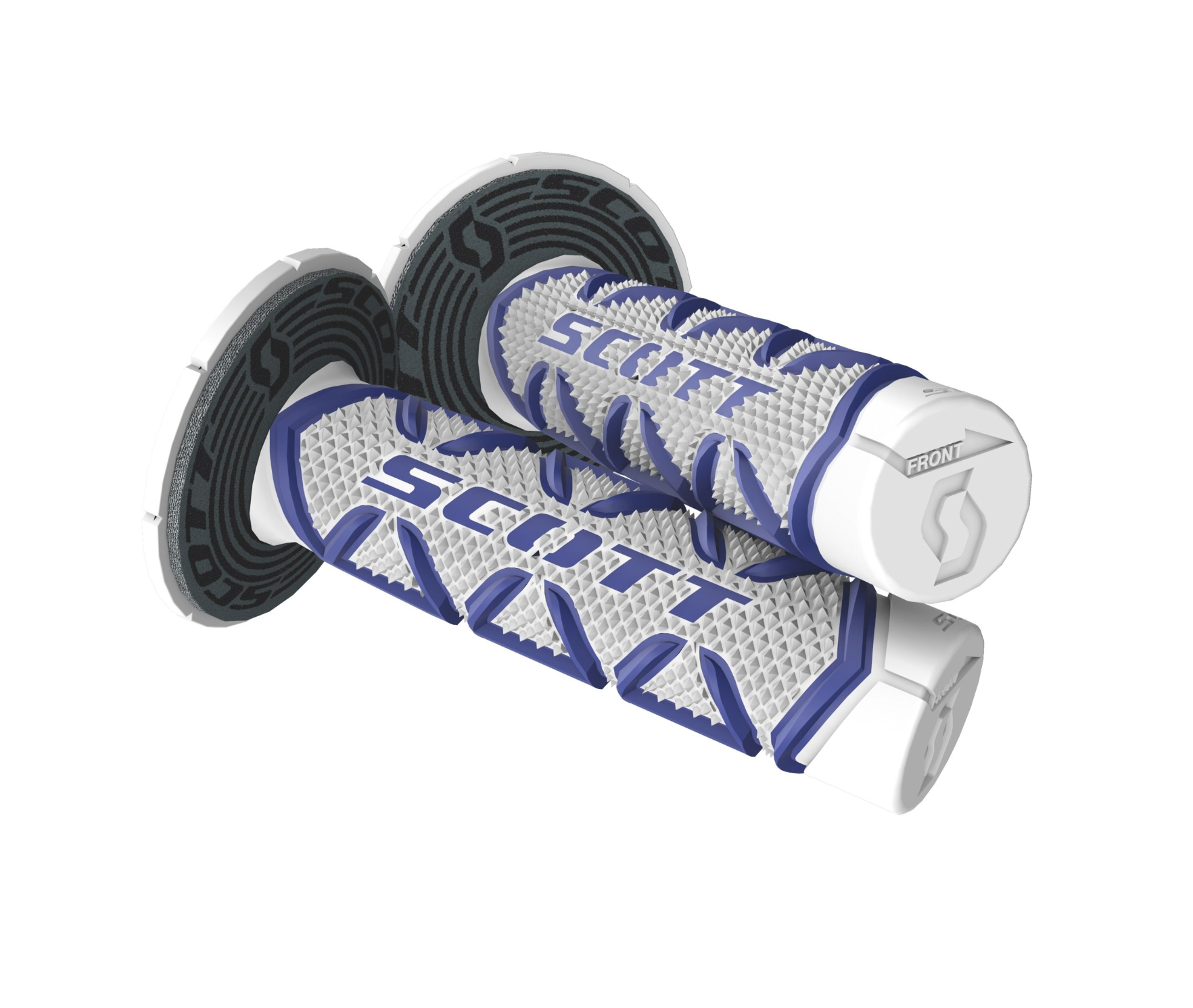 SCOTT DIAMOND WHITE/BLUE GRIPS – Moto House
