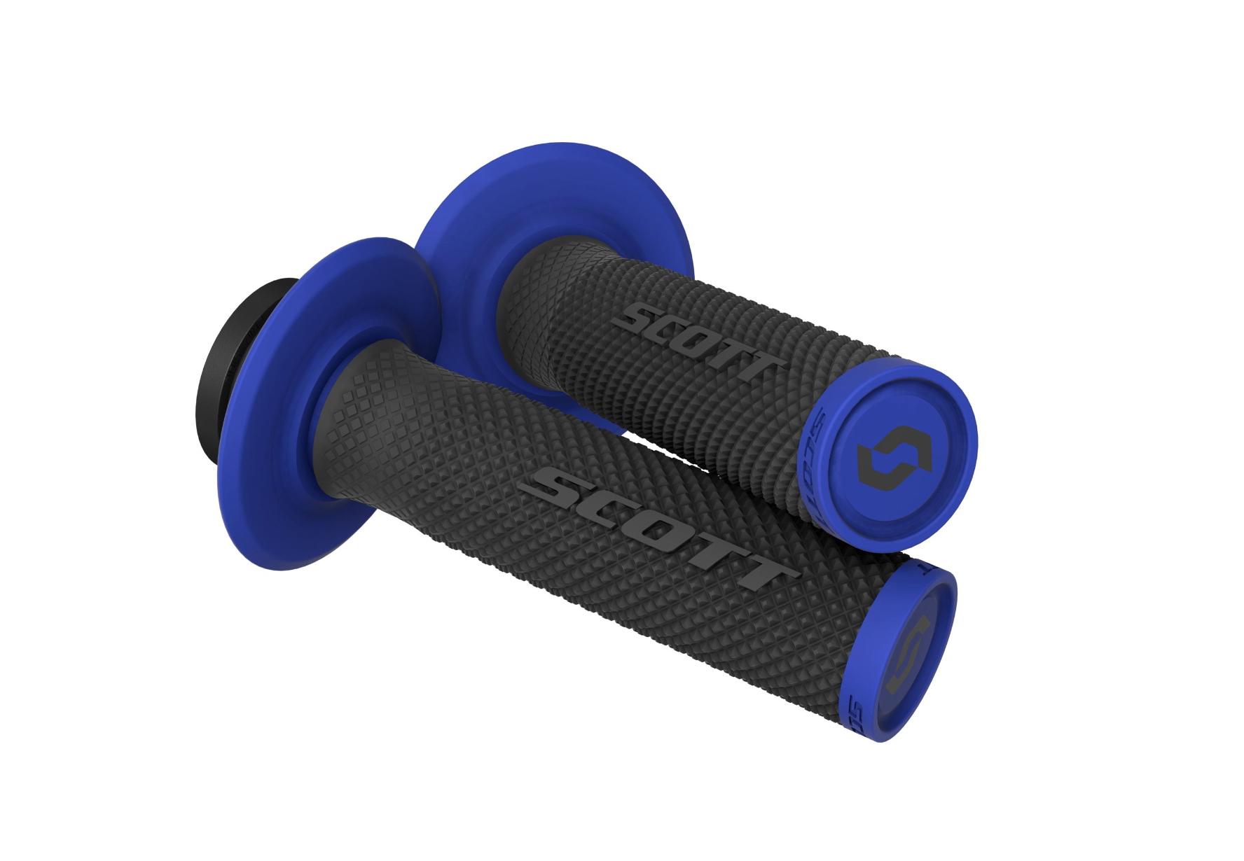 SCOTT SX II BLACK/BLUE LOCK ON GRIPS – Moto House