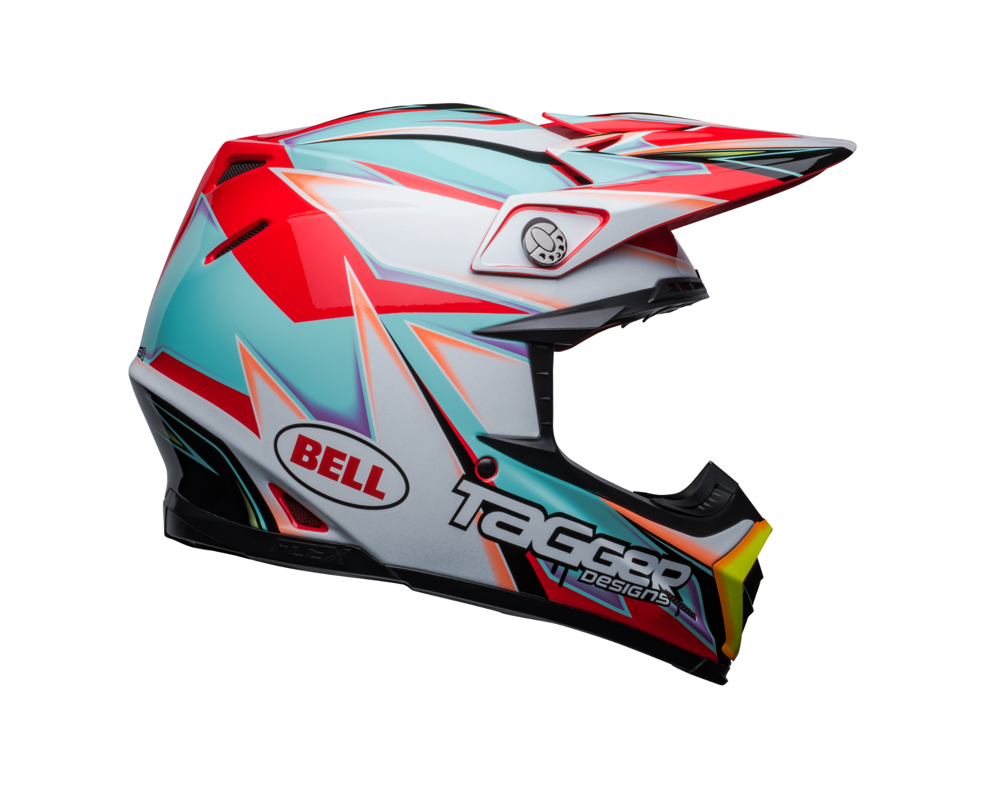 BELL 2024 MOTO-9S FLEX TAGGER EDGE WHITE/AQUA HELMET – Moto House