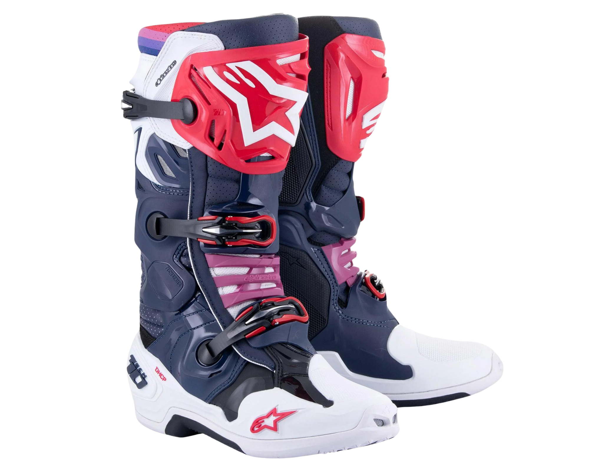 ALPINESTARS 2025 TECH 10 SUPERVENTED NIGHT NAVY/WHITE/RAINBOW BOOTS ...