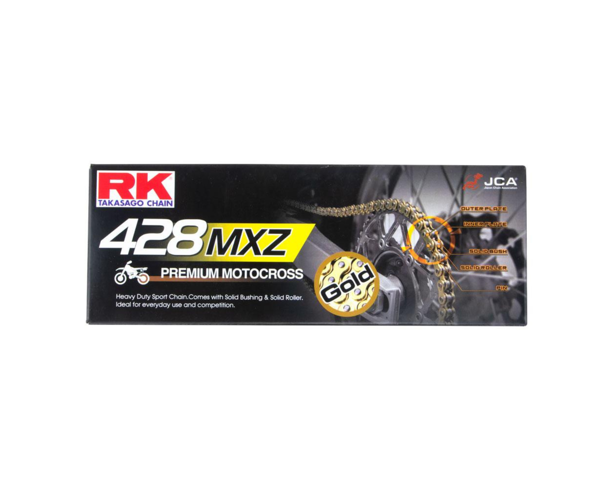 RK CHAINS 428MXZ 126L GOLD RACE CHAIN – Moto House