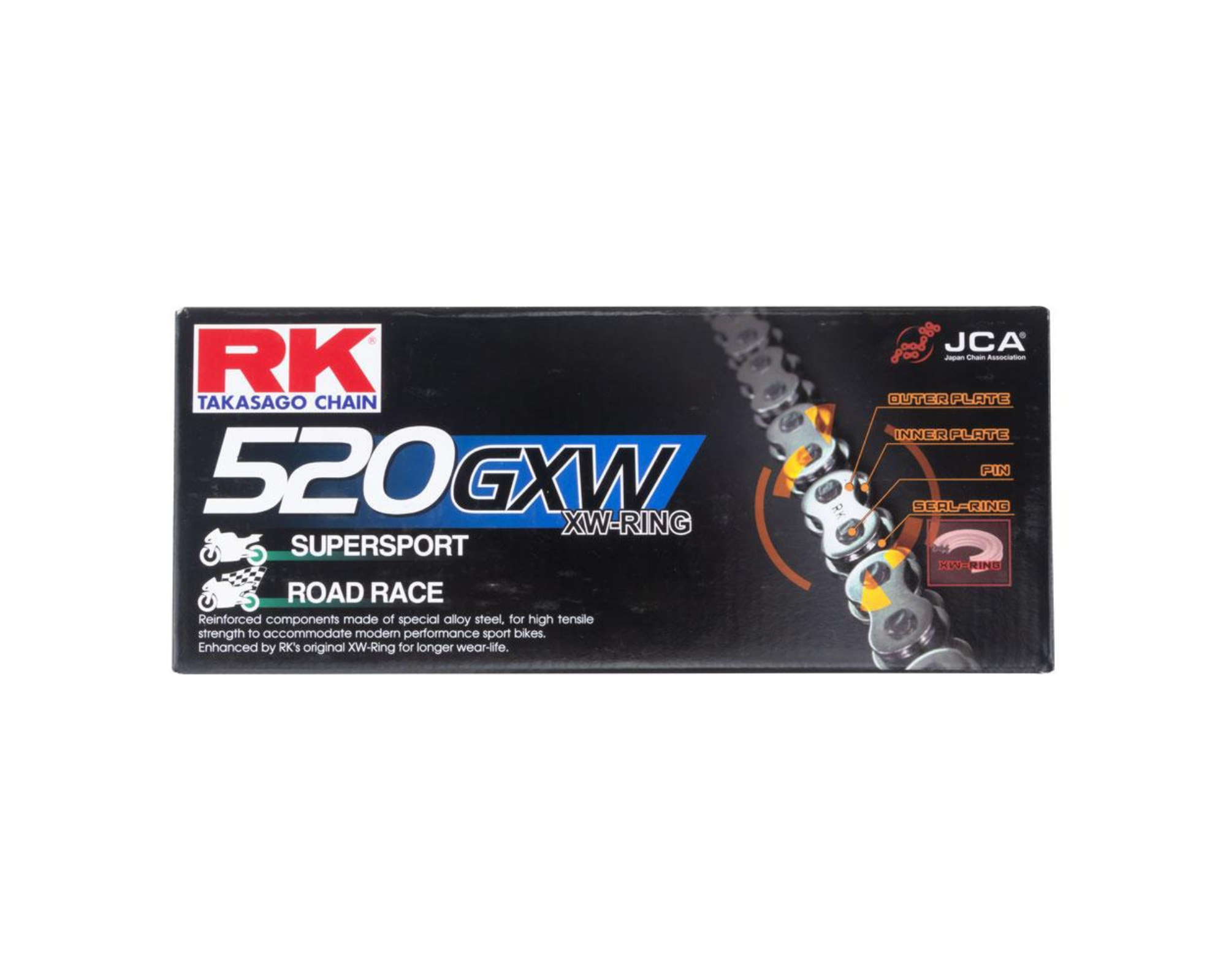 RK CHAINS 520 XW-RING 124L RACE CHAIN – Moto House