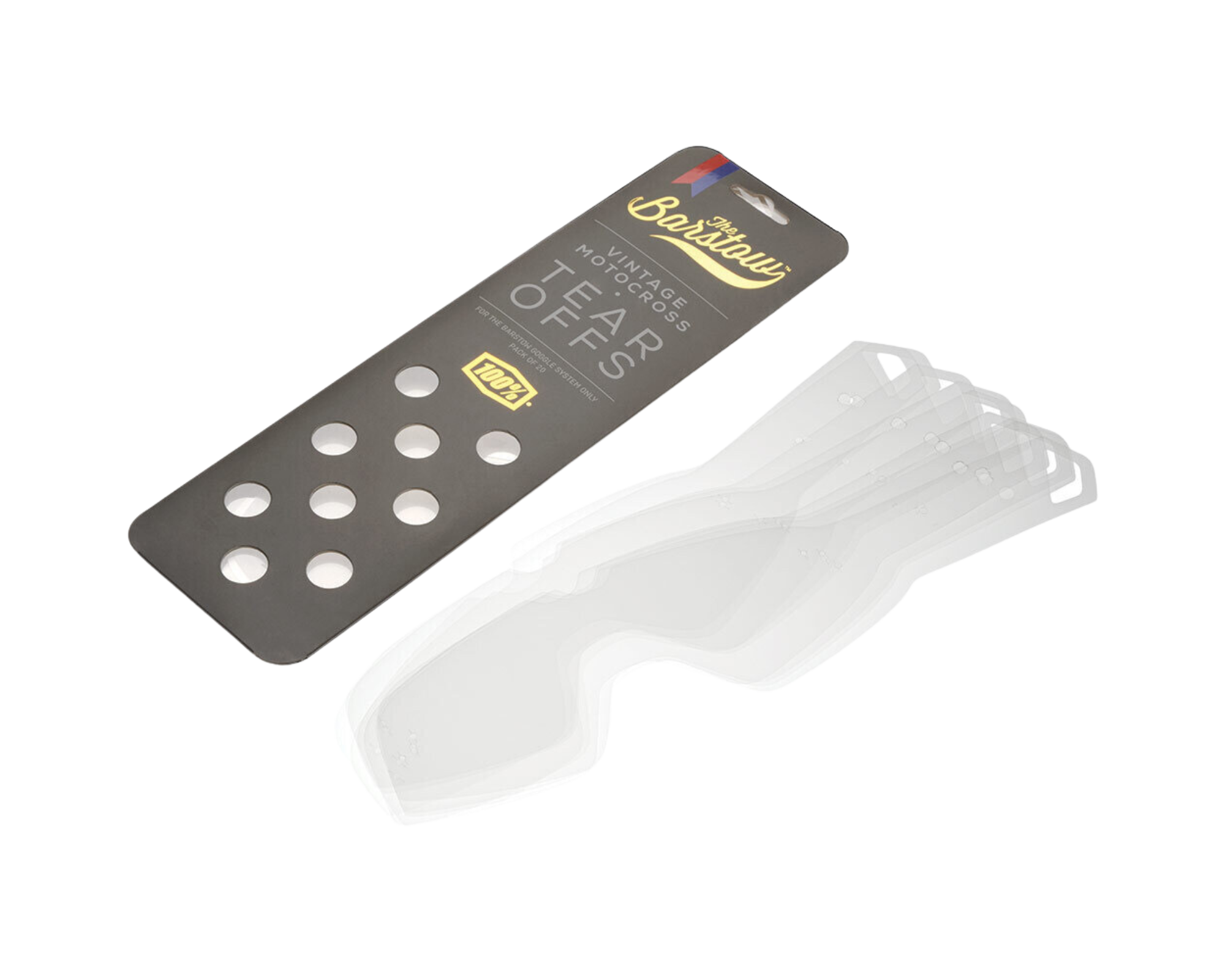 100% BARSTOW STANDARD TEAR-OFFS 20 PACK – Moto House