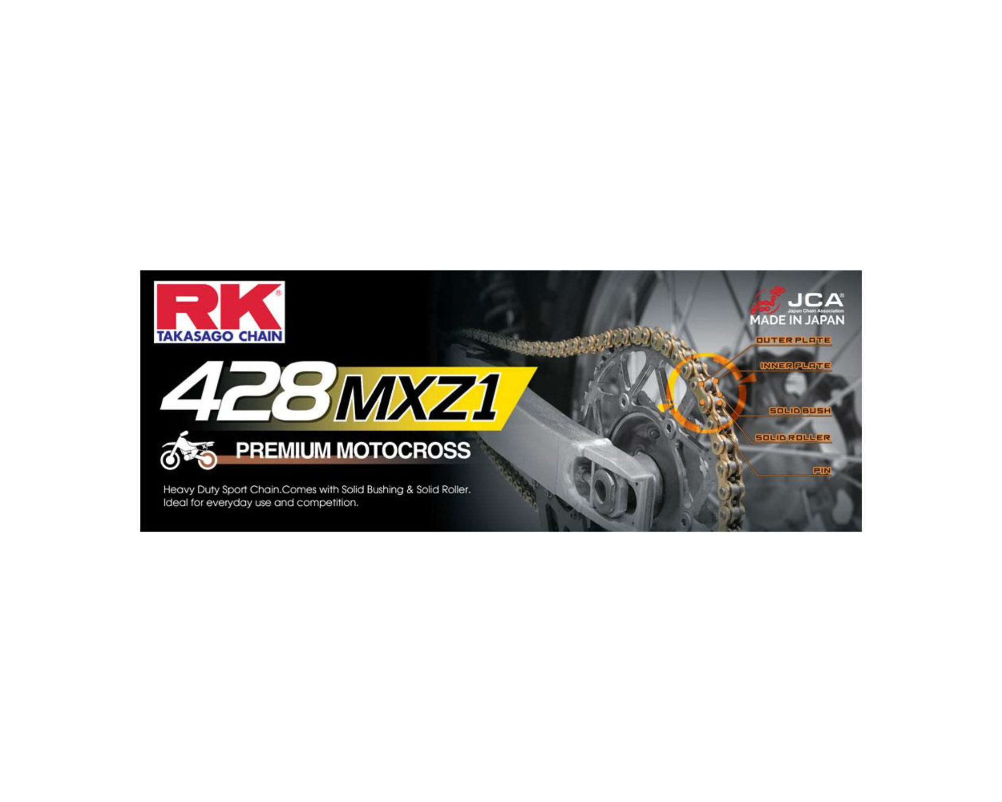 RK CHAINS 428MXZ1 126L RACE CHAIN – Moto House