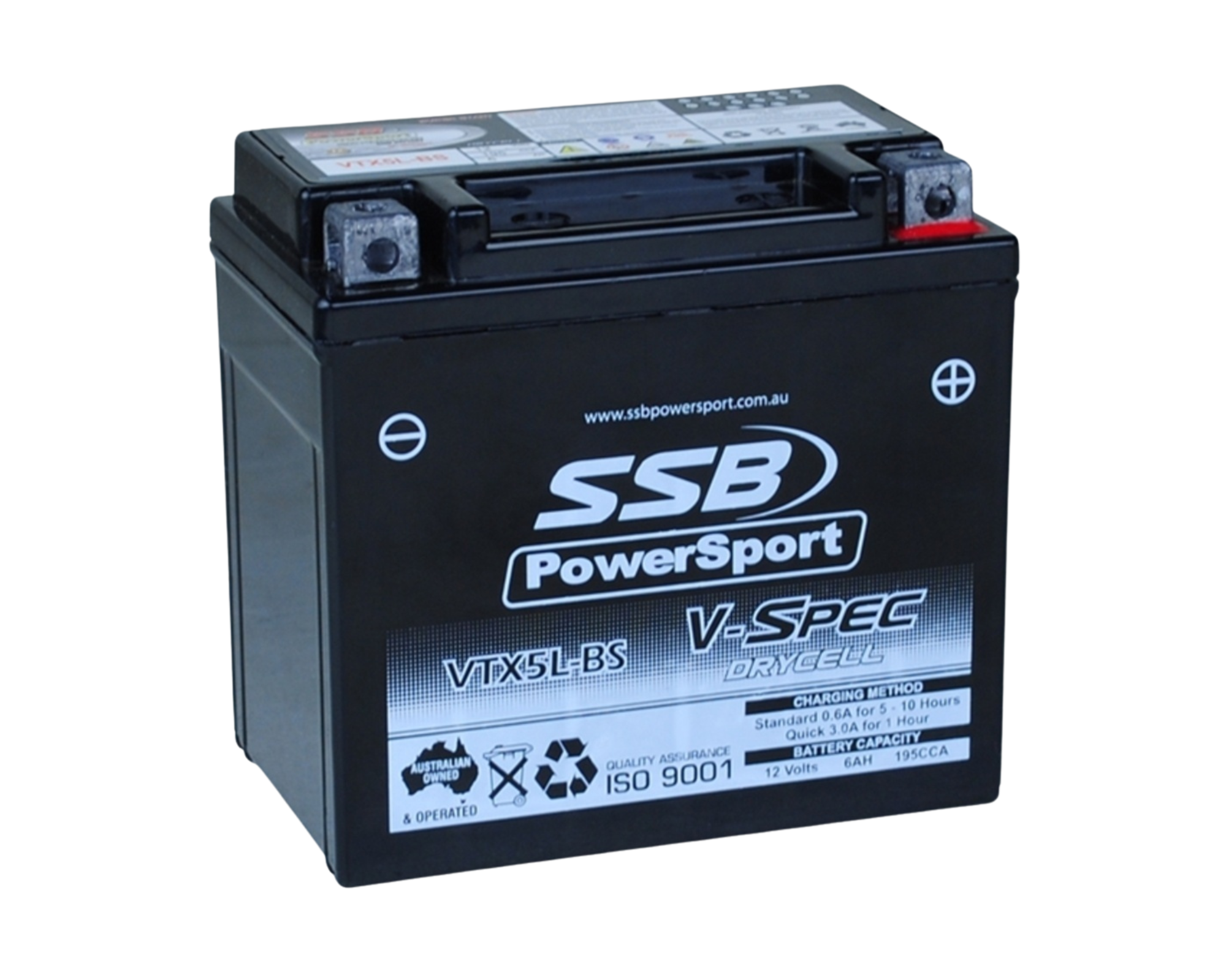 SSB POWERSPORT V-SPEC HIGH PERFORMANCE AGM BATTERY YAMAHA WR250F/WR450 ...