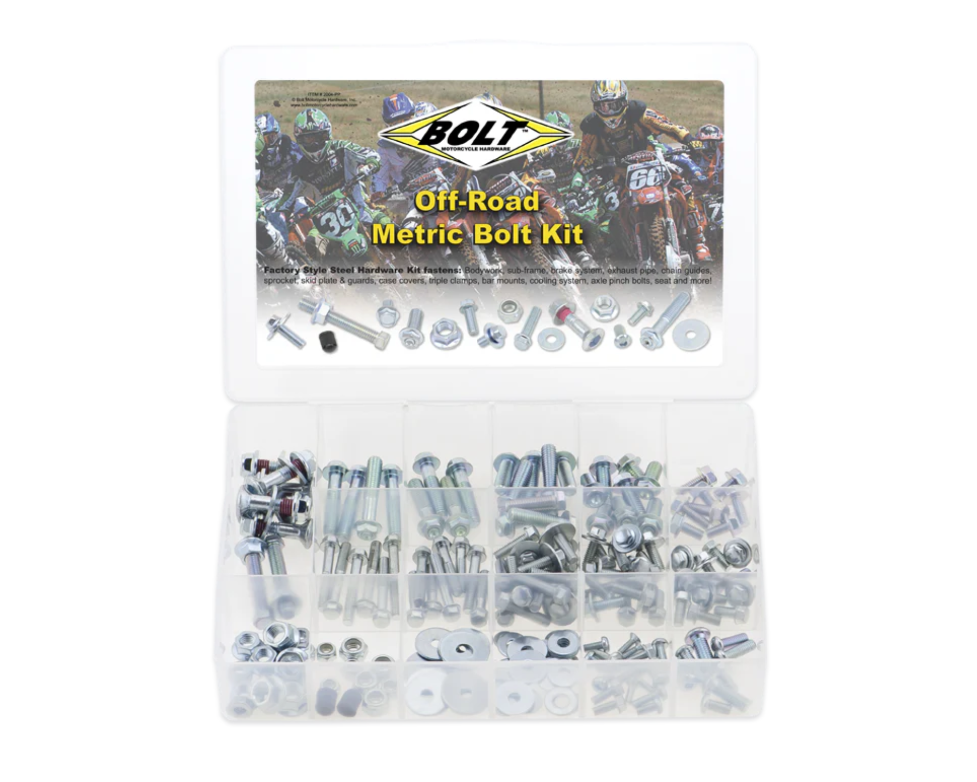 BOLT HARDWARE UNIVERSAL JAPANESE OFF ROAD METRIC PRO PACK HARDWARE KIT ...